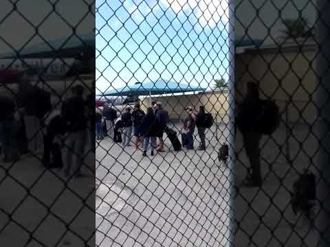 Serious Lines in Exuma - They need a new airport....