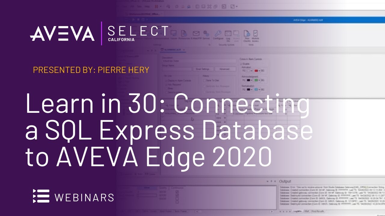 Learn in 30: Connecting a SQL Express Database to AVEVA Edge 2020
