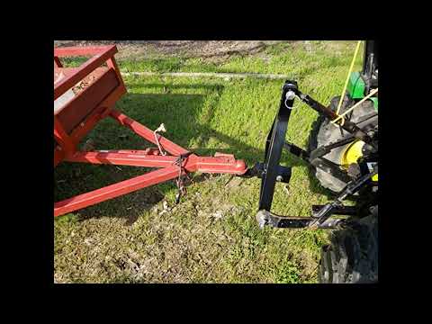 ECOTRIC 3 Point 2 Receiver Trailer Hitch Category 1 Tractor Tow Hitch Drawbar Adapter with One Year