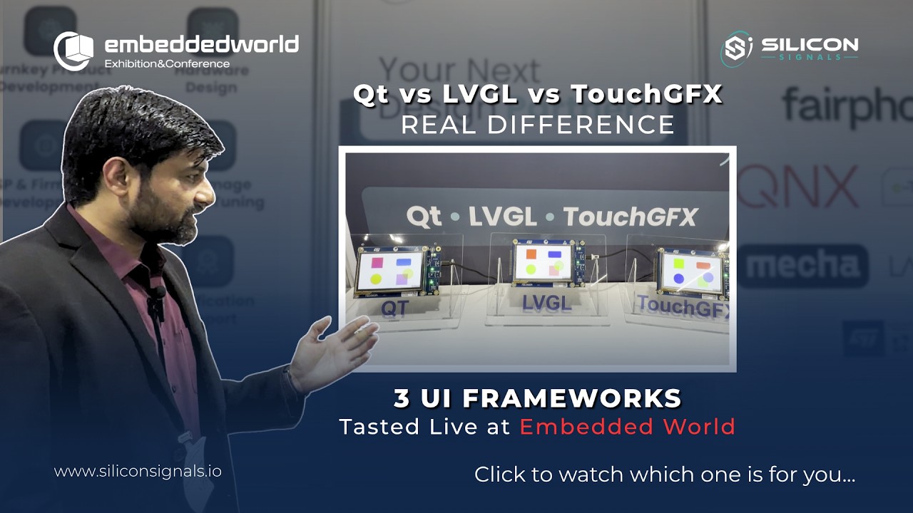 UI Framework Benchmarking on STM32U5 | LVGL vs TouchGFX vs Qt for MCU (Real Performance Test)