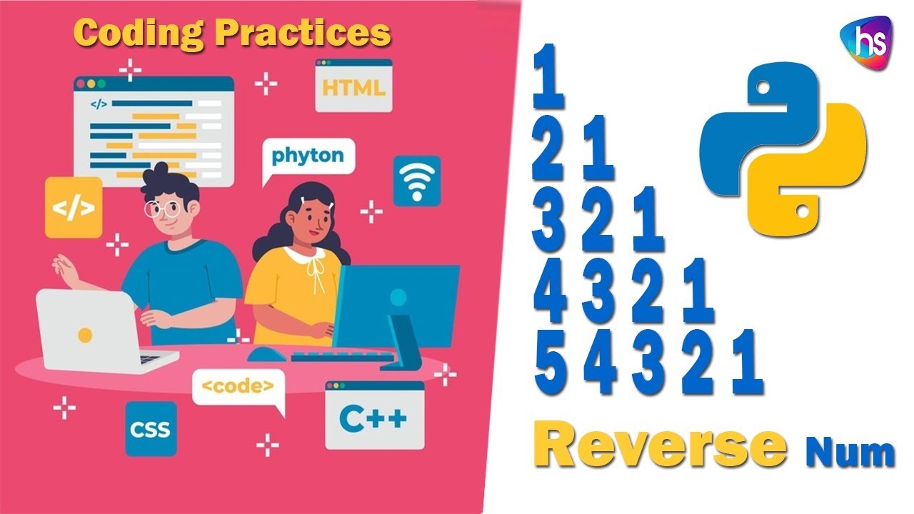 Reverse Pyramid Numbers in Python | Number Patterns in Python | Number Patterns with Source Code