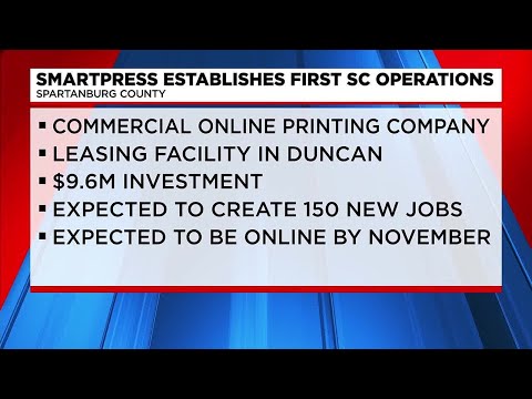 Smartpress establishing operations in SC
