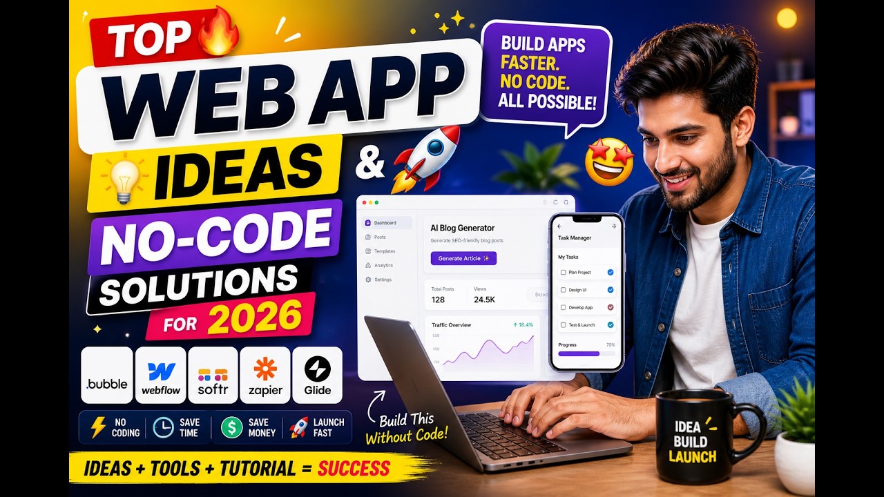 Top Web App Ideas & No-Code Tools for 2026 🚀