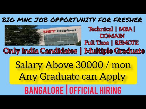 Chennai Jobs | UST GLOBAL | Developer- Software Engineering | Any Graduate | Tamil | Latest 2023