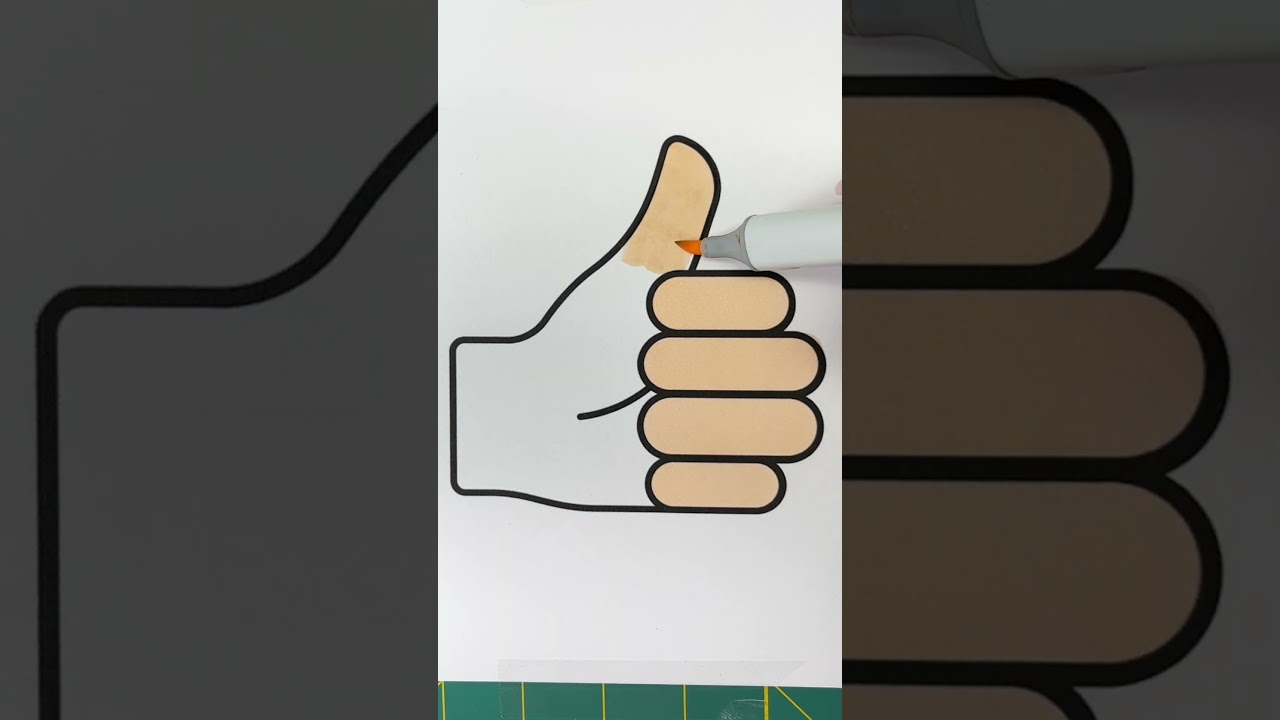 Emoji Thumbs Up Coloring Short