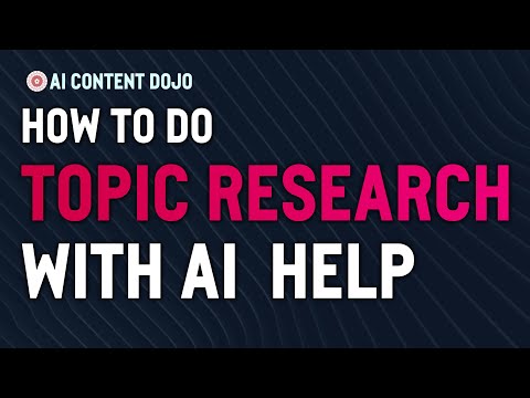 AI Powered Topic Research | You're Still the Writer! Articles are 80% Research, 20% Writing/Editing