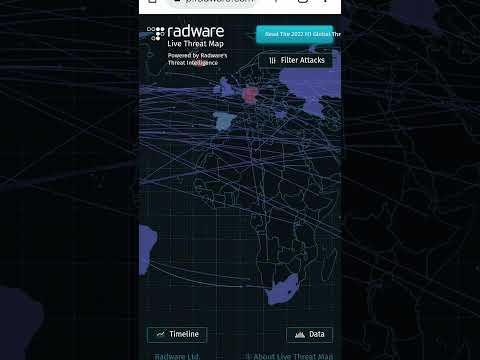 Radware .live .thread map cyber attack