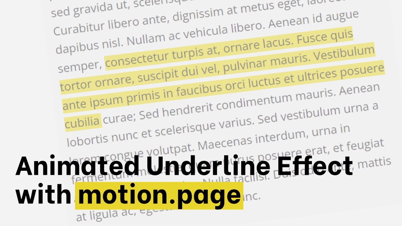 Animated Underline Effect with Motion.Page