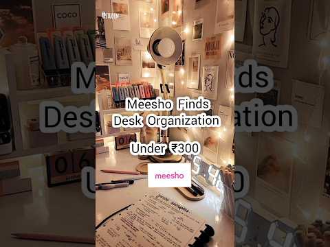 Desk Organization under ₹300 #shorts #meesho #deskorganization #aesthetic #youtube #studin #viral