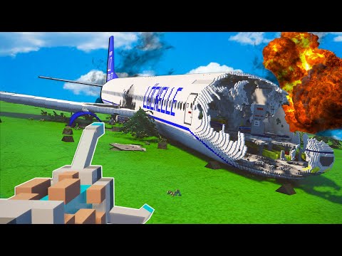 I Tried to Survive a MASSIVE PLANE CRASH! (Teardown Mods)