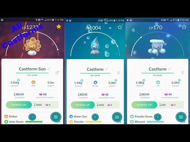 Pokemon GO: Best moveset for Castform