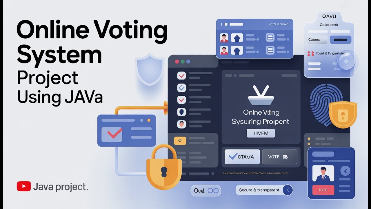 🗳️ Online Voting System (Java) || Registration , candidatelist , cast vote , view result. #voting