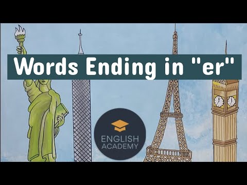 Words Ending in "er"