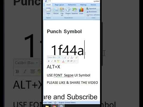 Punch Symbol in #word #trending #shorts #viral #trending
