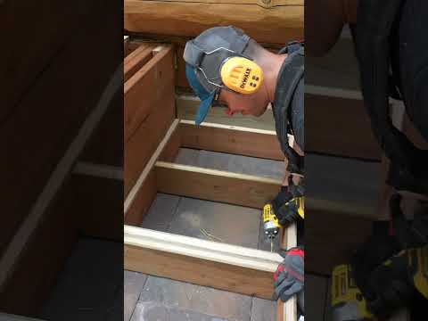 How To Build Pyramid Stairs With Landing! #construction #stairs #shorts