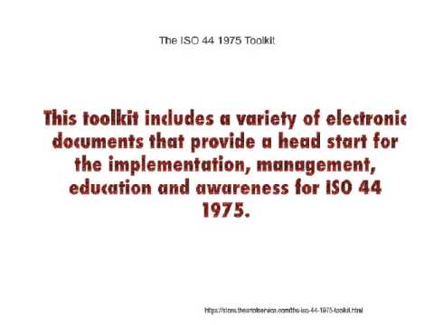 ISO 44 1975: how to grade and understand the ISO 44 1975 requirements ...