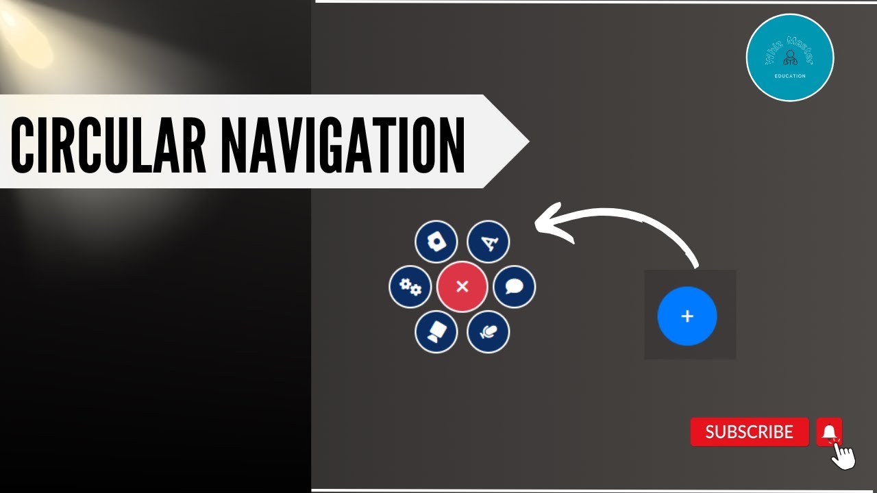 Circular Navigation| Animated using HTML, CSS, JavaScript | WhizMaster