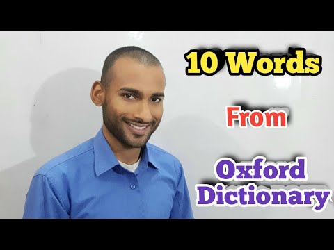 10 Words From Oxford Dictionary || #English