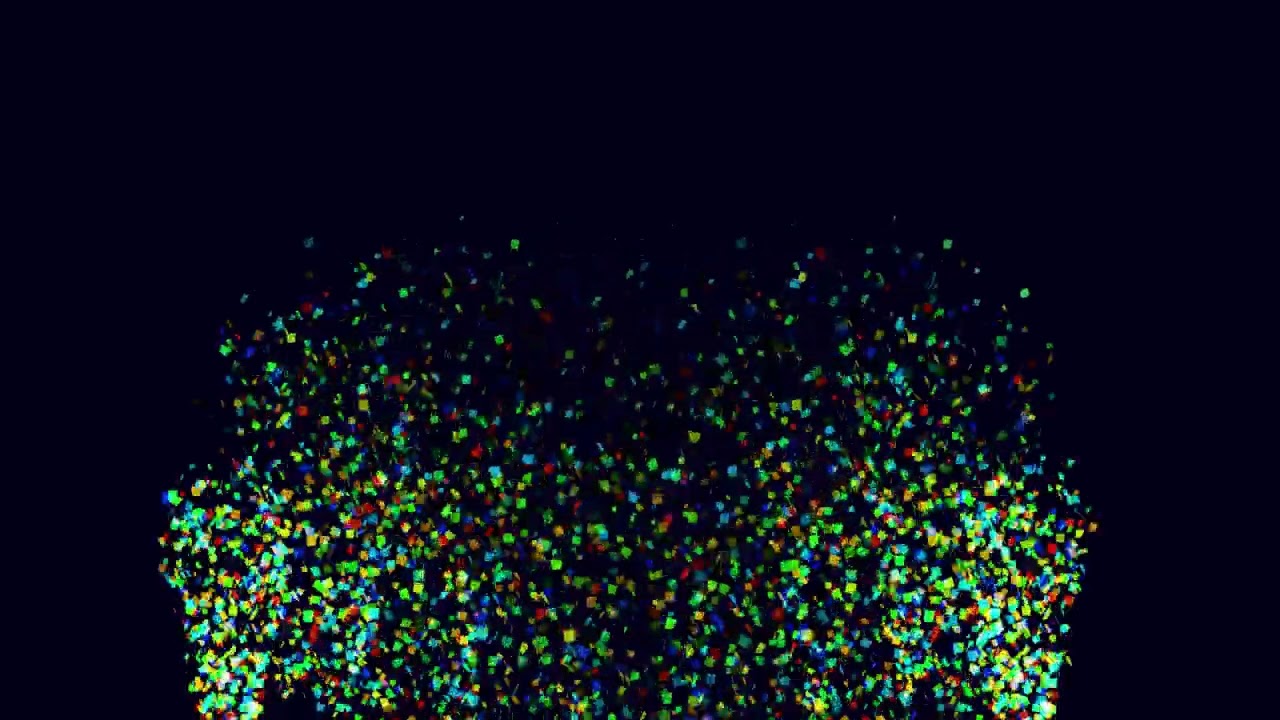Confetti Explosion Animation on a transparent background. 3D Color Confetti Animation