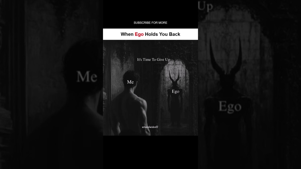 When ego holds you back. #ego #quotes #echoesofwisdom