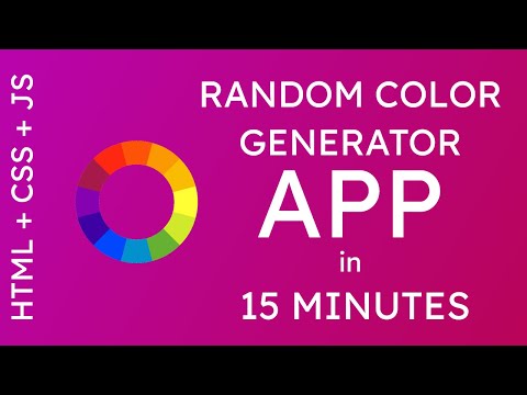 Random Color Generator App in 15 minutes - HTML, CSS and JavaScript