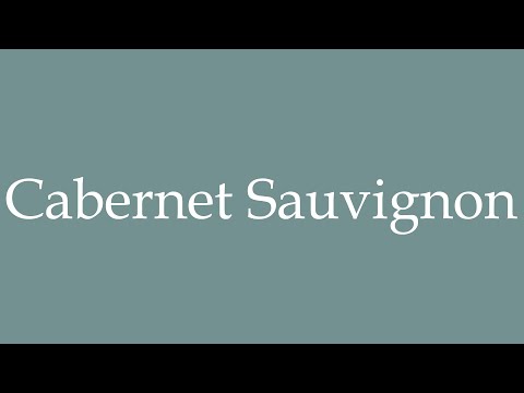 How to pronounce ''Cabernet Sauvignon'' correctly in French