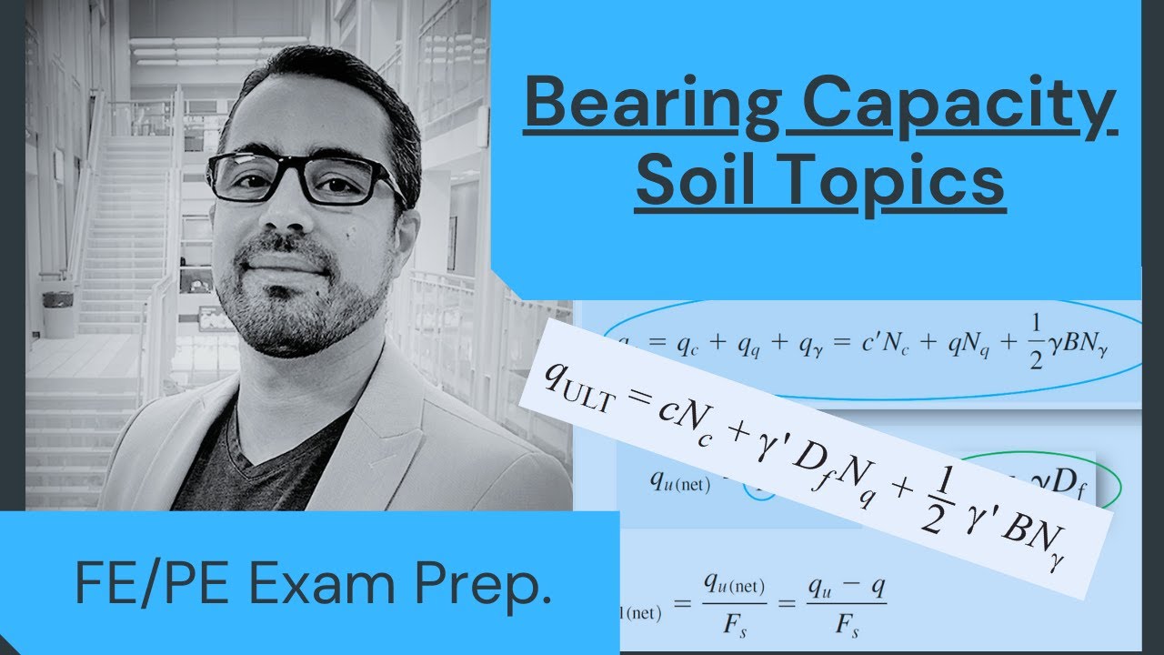 FE/PE Exam Prep. - Bearing Capacity - 3 Examples