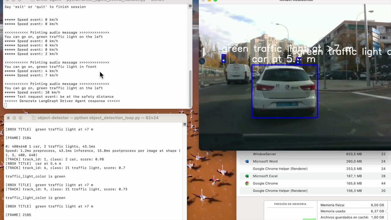 MADA Driver Request initiated Action (safety distance checking)