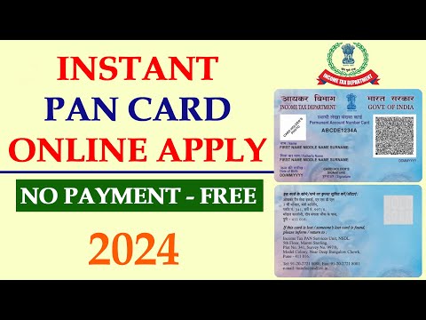 instant pan card apply online 2024 - e pan card kaise banaye | pan card download | income tax portal