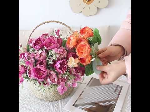 Factory direct sales of artificial flowers, fake bouquets, perfumes, peonies, home decoration bouque