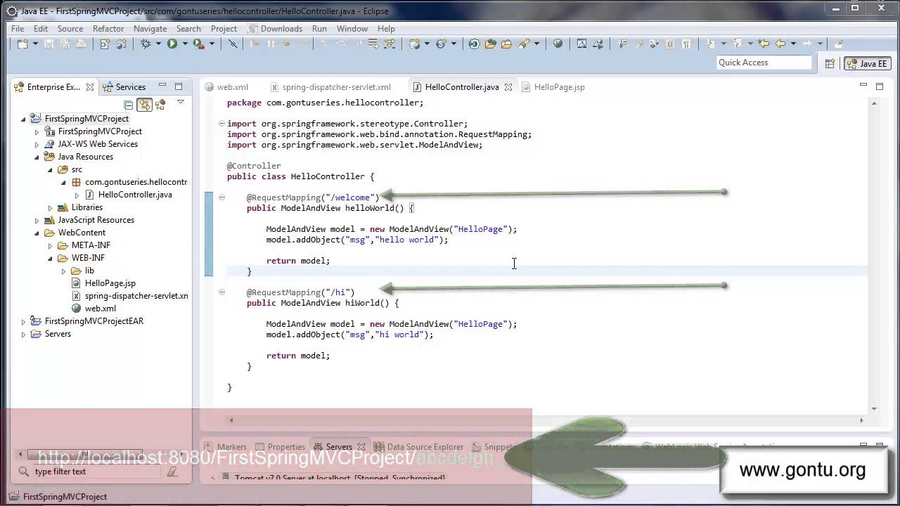 Spring MVC Tutorials 08 - MultiAction Controller class, @RequestMapping annotation at class level