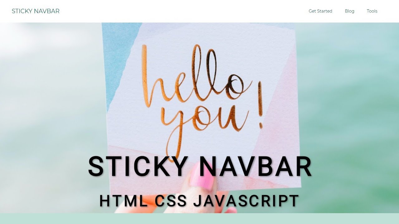 Sticky navbar using html css javascript| navigation bar color change on scroll | imakedesigneasy
