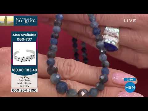 Jay King Sterling Silver Sapphire Bead Necklace