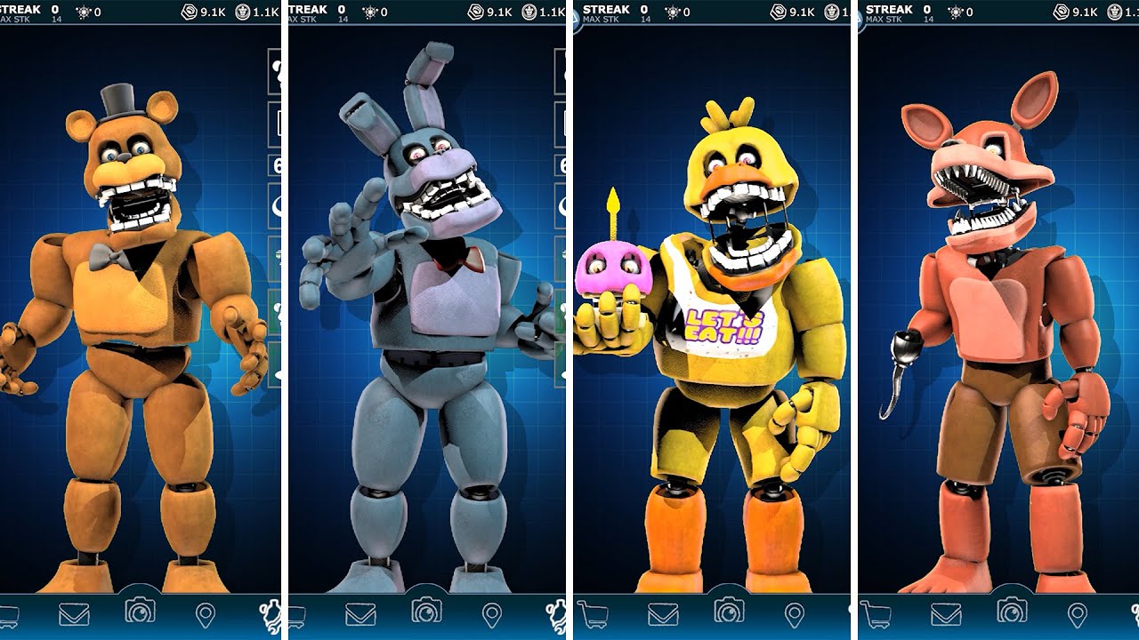 FNAF Fixed Nightmare Animatronics Jumpscare & Workshop Animations