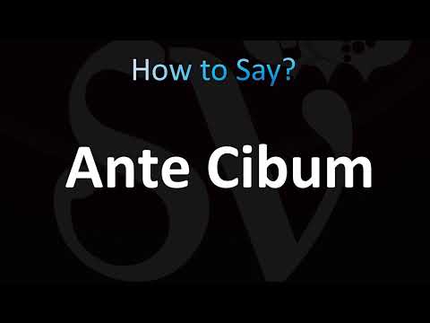 How to Pronounce Ante Cibum (Latin)