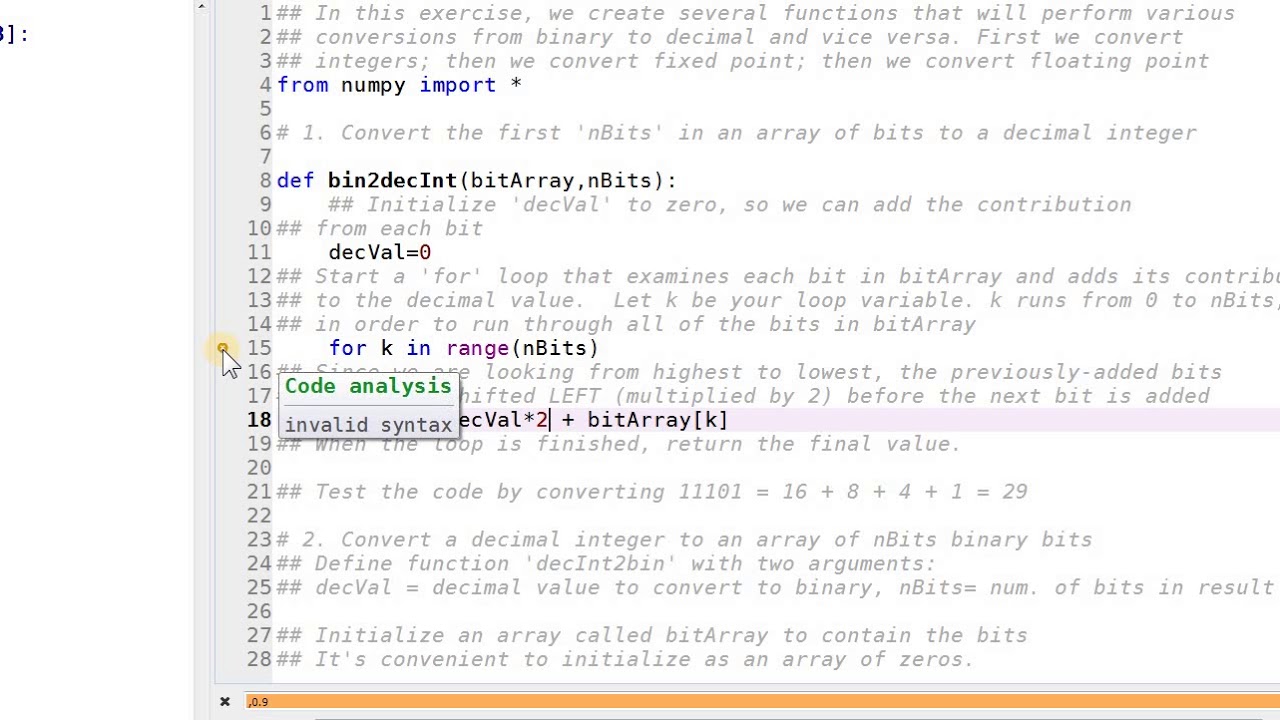 Binary to decimal integer conversion step by step in Python