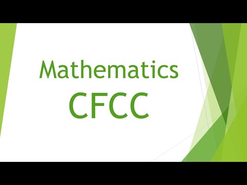 Mathematics CFCC September 23, 2020
