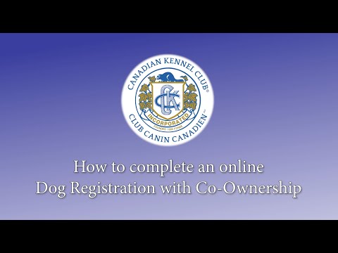 How to complete an online Dog Registration with Co-Ownership