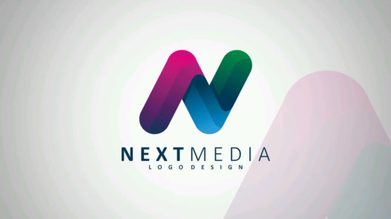 logo vector tutorial. initial letter n