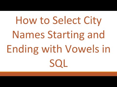 How to Select City Names Starting and Ending with Vowels in SQL