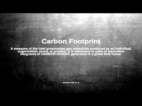 Medical vocabulary: What does Carbon Footprint mean