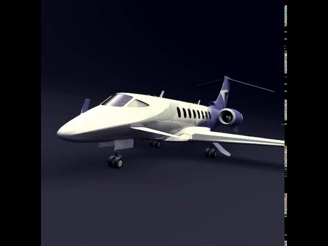 Private jet aircraft concept 3D Model - FlatPyramid