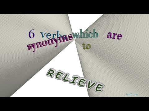 relieve - 7 verbs synonym to relieve (sentence examples)