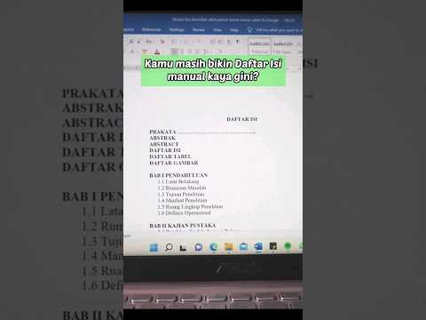 CARA CEPAT MEMBUAT DAFTAR ISI OTOMATIS #shorts