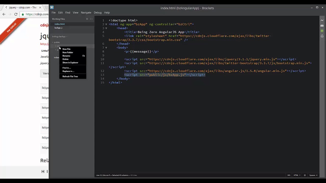 [ANGULARJS-1] - 2 - Creating Bootstrap Angular App Skeleton Code