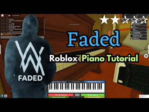 Alan Walker - Faded (EASY Roblox Piano Tutorial) | SHEETS IN DESCRIPTION