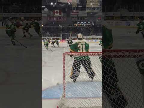 Kingston vs. London - Opening Faceoff & Elliott First Save Of The Game