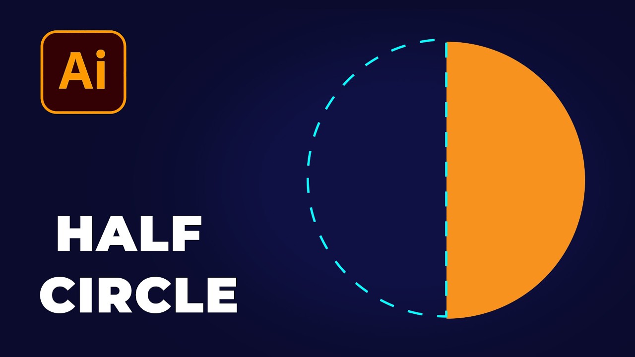 How to Create a Perfect Semicircle in Adobe Illustrator | Easy Step-by-Step Tutorial