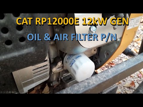 CAT RP12000E Engine Oil & Air Filter Replacement (WITH PART NUMBERS)