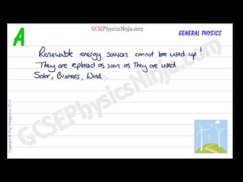 GCSE Physics - Renewable Energy Sources